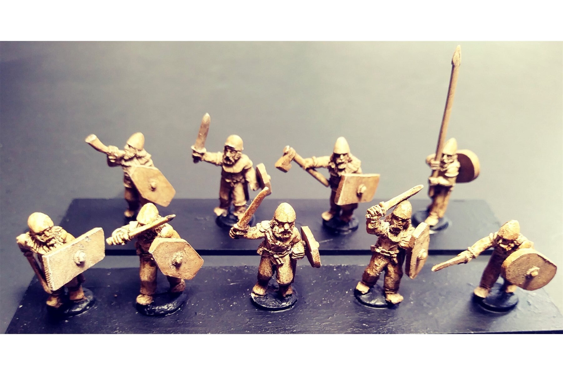 Barbarian Swordsmen with Shields (35 figures) | Battle Valor Games LLC